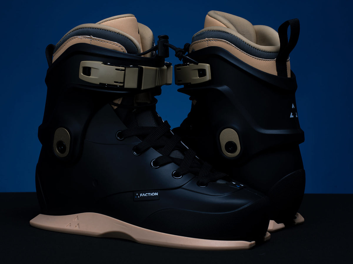 Faction Plastiks V1 Black Skates – Boot Only – Shred City Skates