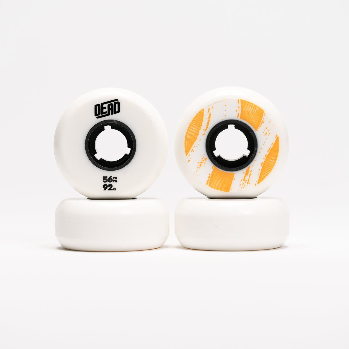 Dead Wheels - 56mm/92a - White/Orange – Shred City Skates