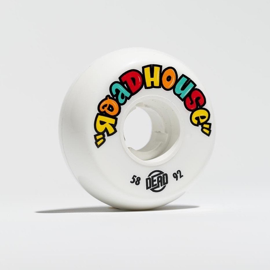 Dead Wheels - 58mm/92a - Dead x Roadhouse - White – Shred City Skates
